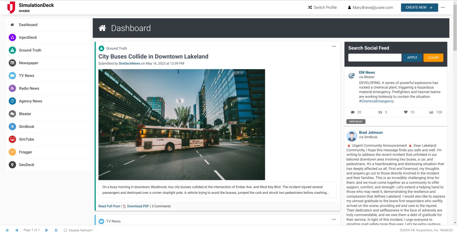 Simulation Deck | Juvare